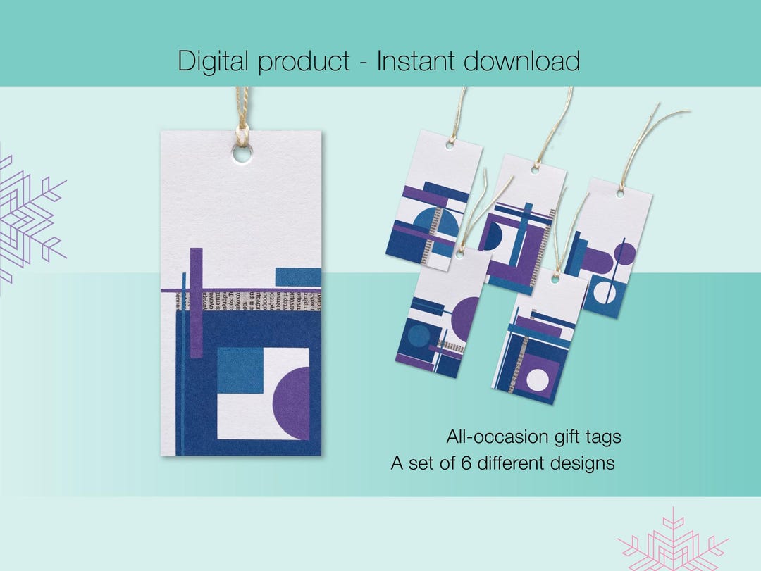 Gift Tags. Digital Download. Printable Cards. All Occasions Tags ...