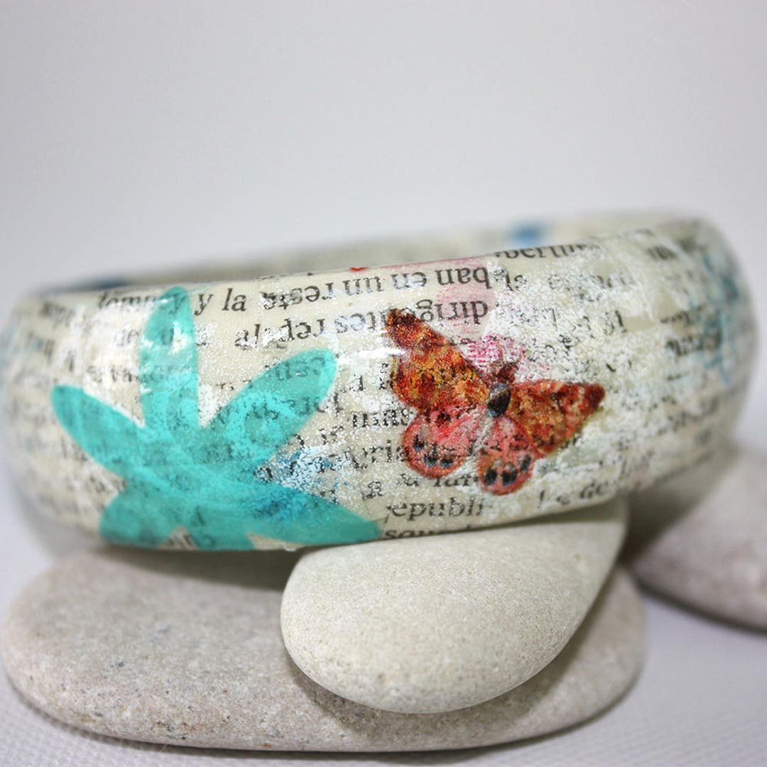 Paper Bangle. Paper Jewellery. Art Bracelet. One-of-a-kind Jewellery ...