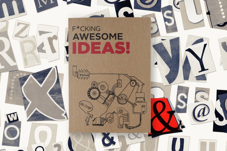 Kraft Cover A5 Eco Friendly Notebook - F*cking Awesome Ideas - Bullet ...