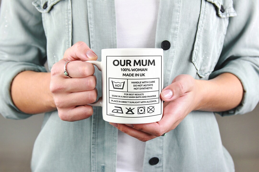 Funny 'our Mum' Mug: Washing Care Label Design - Etsy