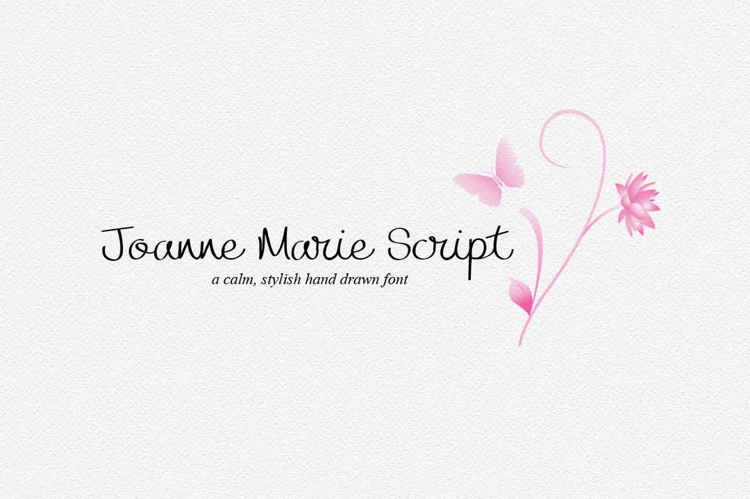 Calligraphy Font Joanne Marie Script Font Elegant Fonts Wedding Font ...