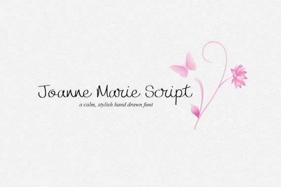 Calligraphy font Joanne Marie Script font elegant fonts | Etsy