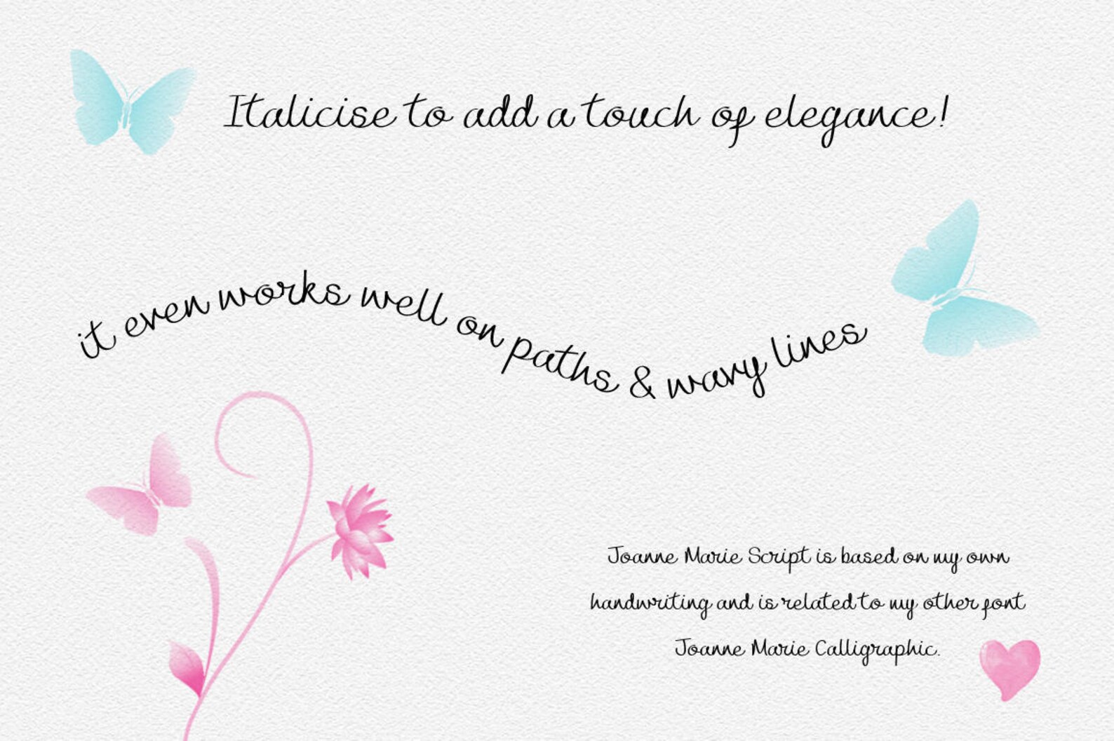 Calligraphy Font Joanne Marie Script Font Elegant Fonts Wedding Font ...