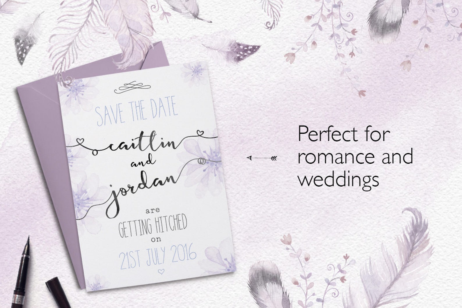 Brush Font SVG Featherly Handlettered Font Wedding Font Script Font ...