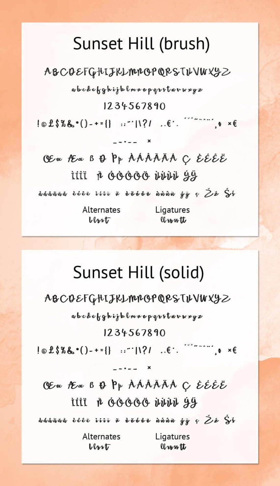 SVG Font Bundle Brush Font Pair Script Fonts Handlettered Calligraphy ...