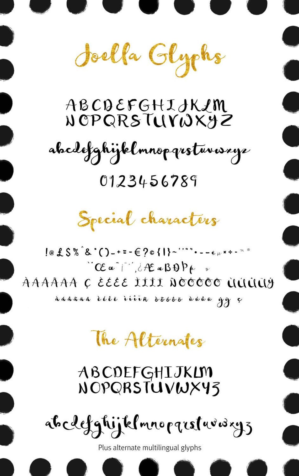 Cursive SVG Font Brush Script Font SVG Calligraphy Font Joella Font ...