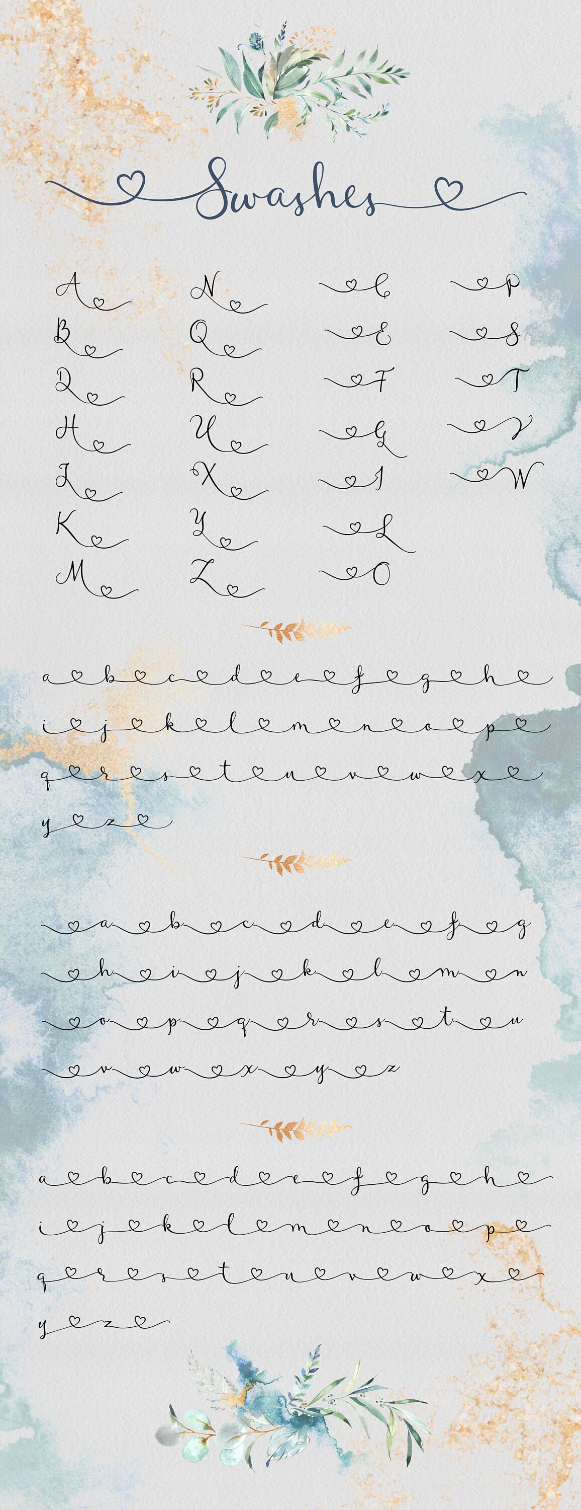 Waterfalls Font Modern Calligraphy Font Featherly Font Heart Font ...