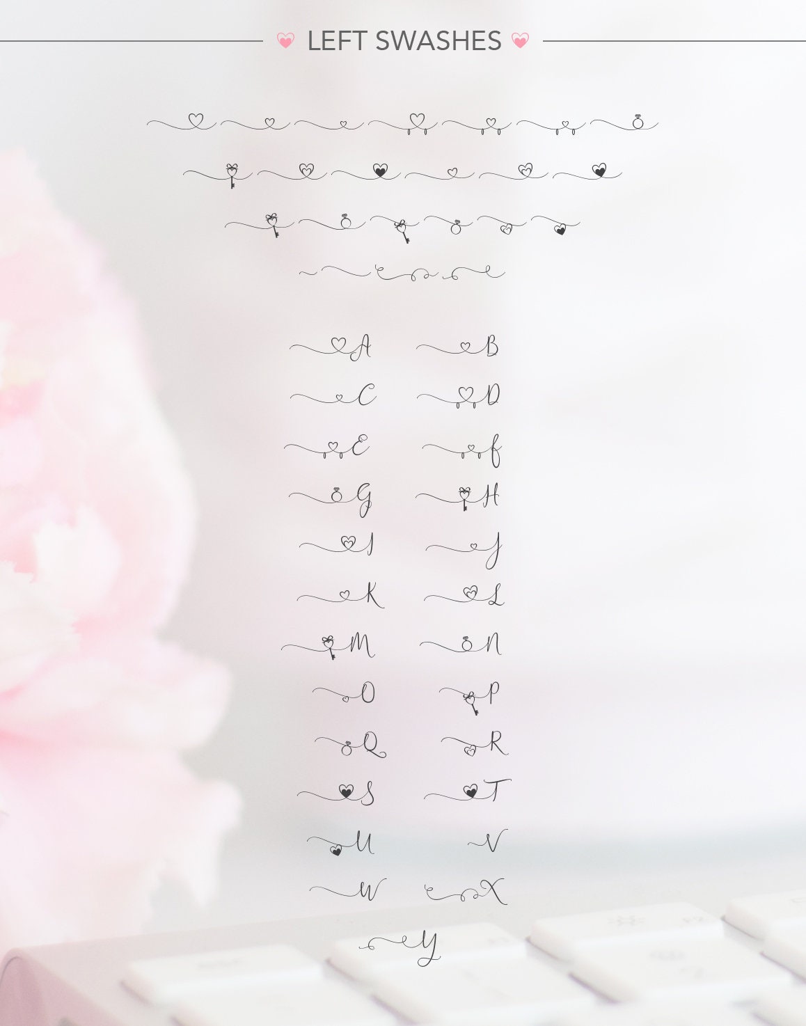 Iheart It Font Heart Swash Font Swash Font Modern Calligraphy Font Hand ...