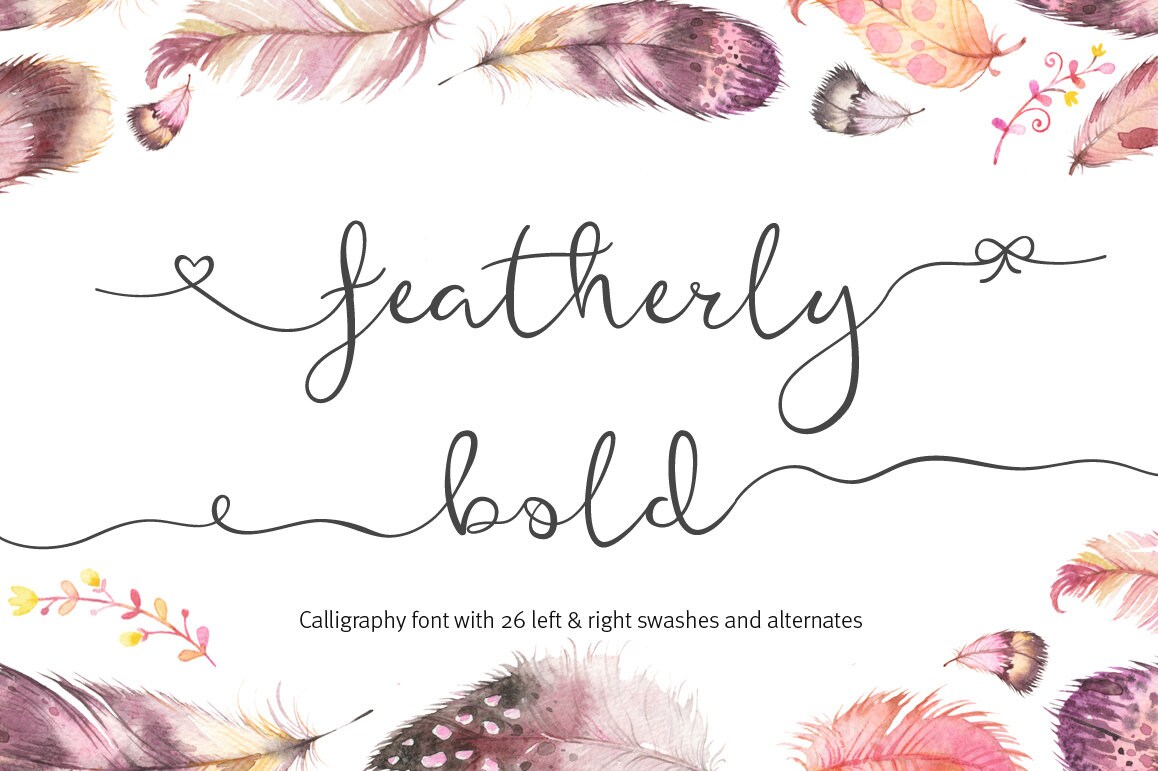 The Heart Swash Font Bundle Waterfalls Font Wedding Fonts Heart Swash ...