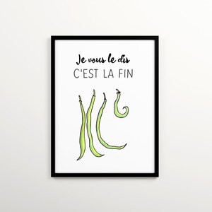 Funny Green Bean Quote Printable Art, Kitchen Wall Art, Funny Vegetable ...