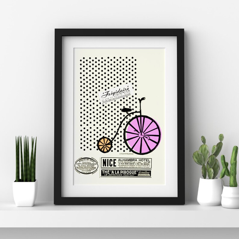 Vintage Bicycle Printable Poster Bicycle Art Bicycle - Etsy