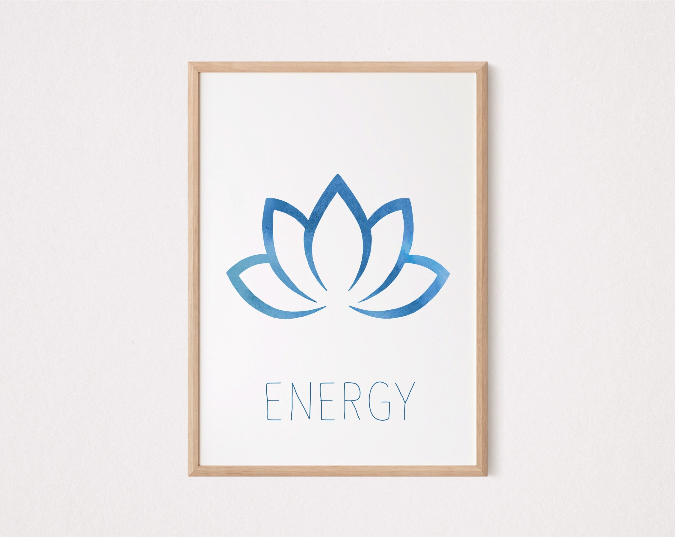 Blue Lotus Flower Printable Poster Nature Theme Feminine - Etsy