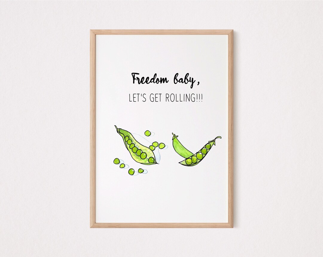 Funny Peas Quote Printable Art, Hilarious Vegetable Pun Wall Decor ...