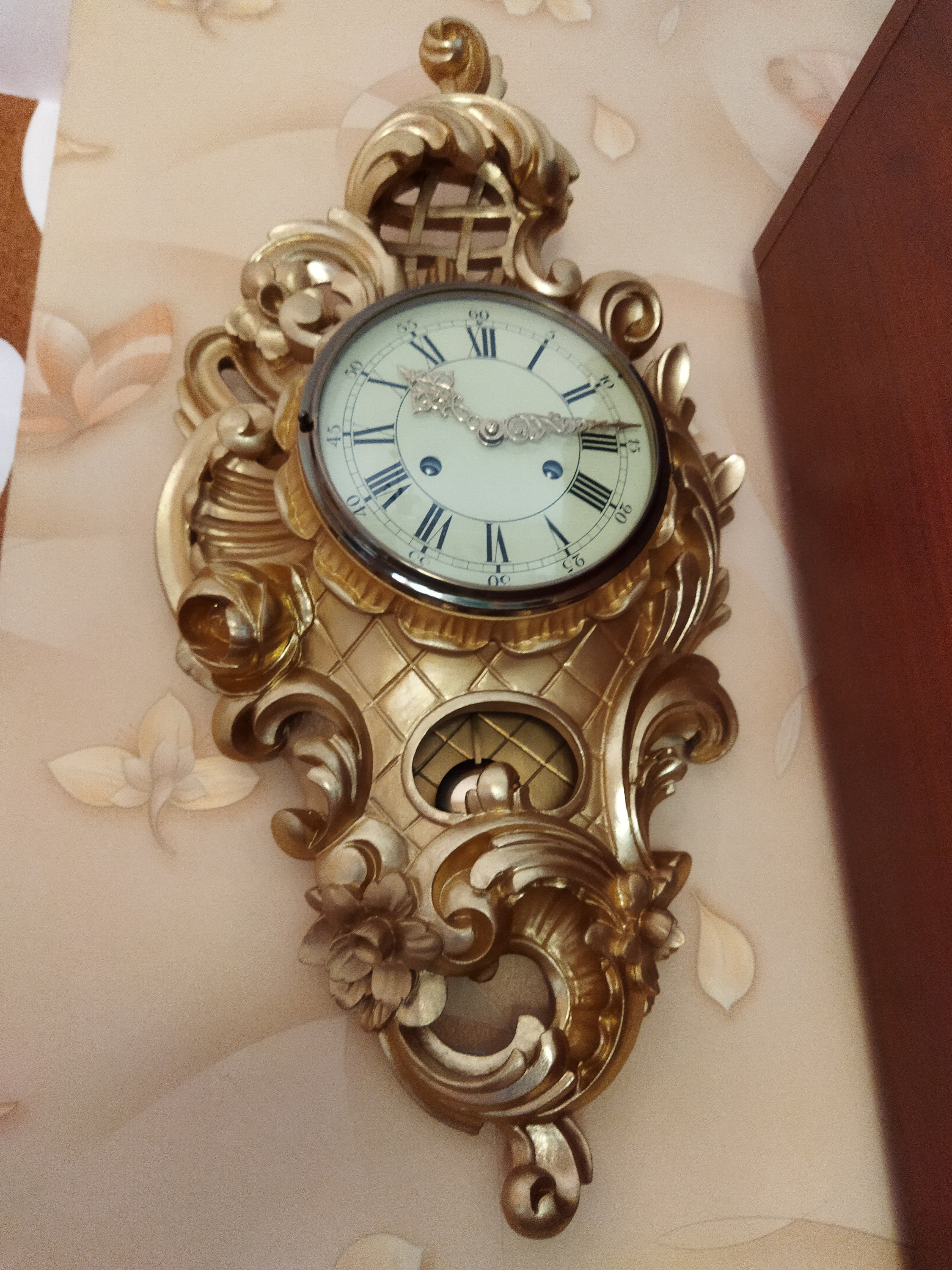 Pendulum Wall Clock, Cartel, Rococo Style - Etsy