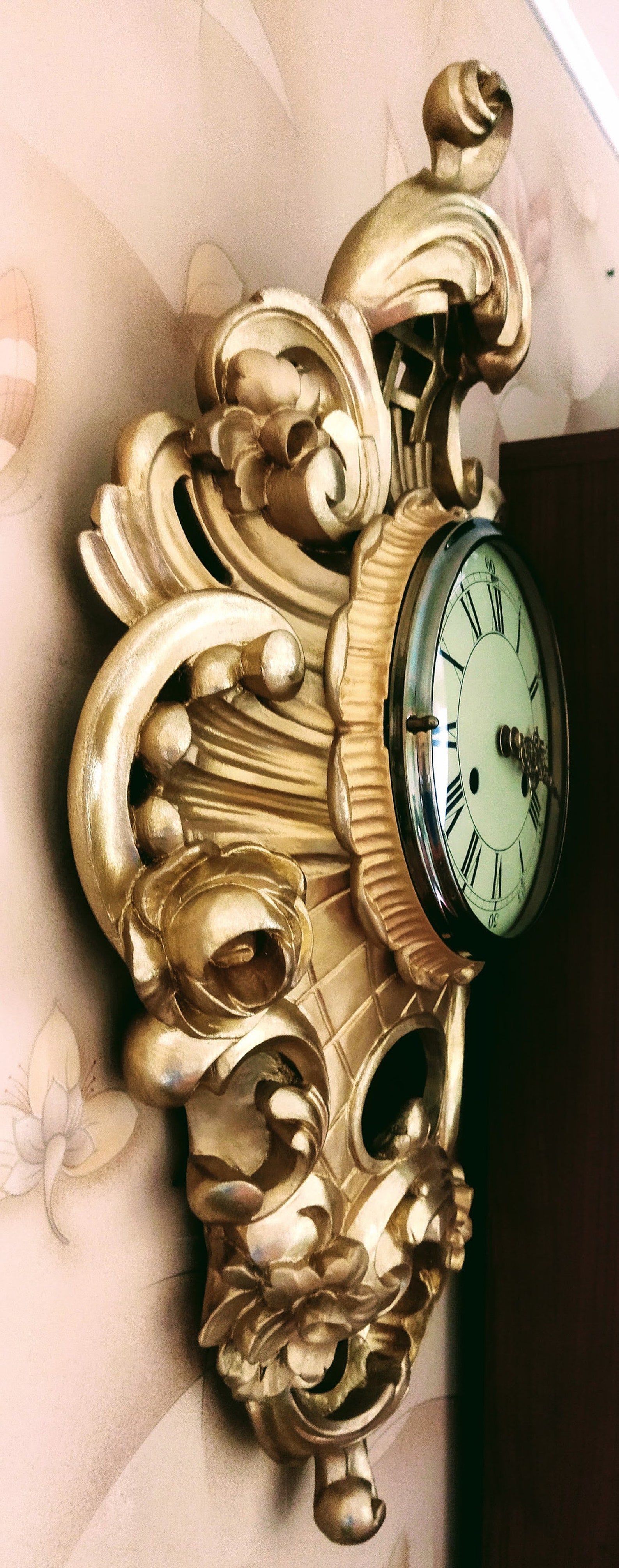 Pendulum Wall Clock, Cartel, Rococo Style - Etsy