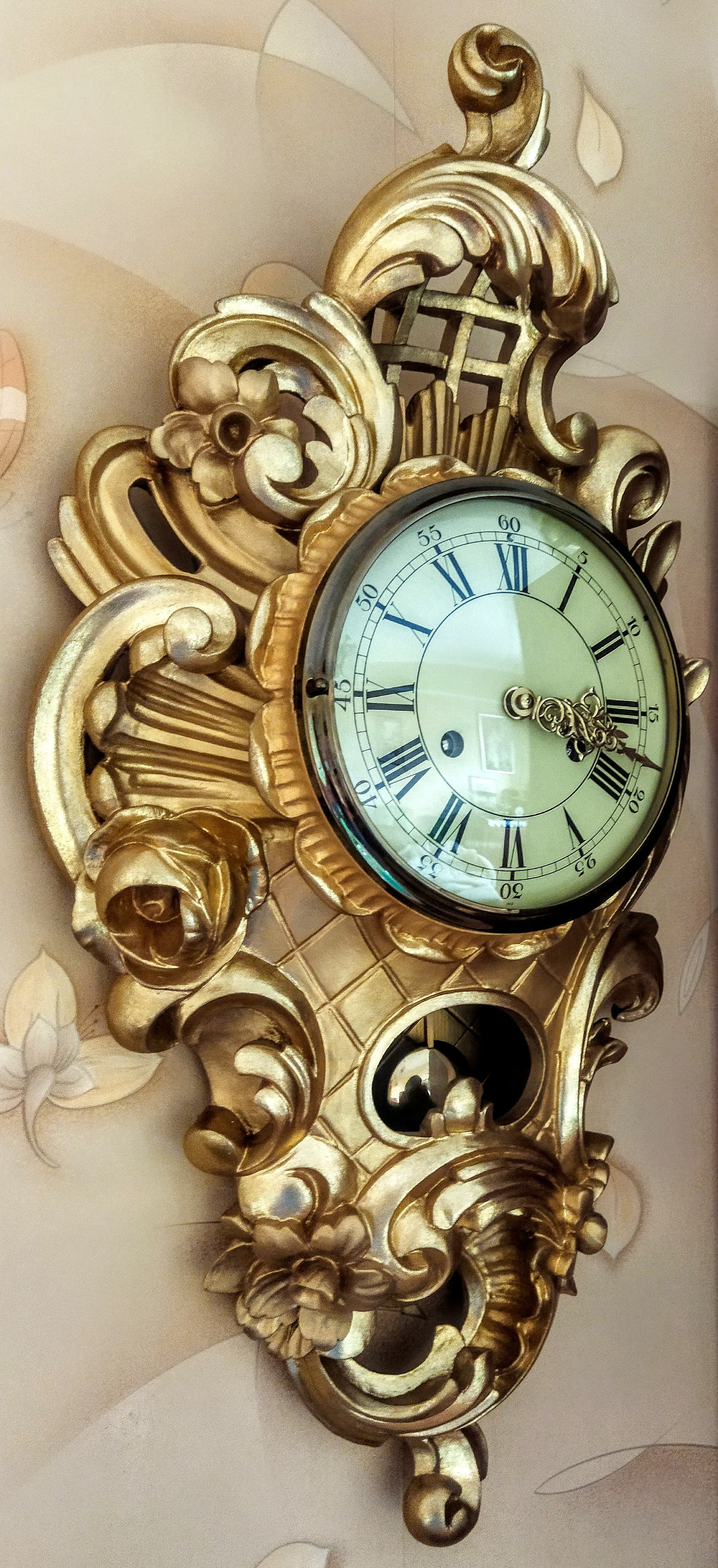 Pendulum Wall Clock, Cartel, Rococo Style - Etsy