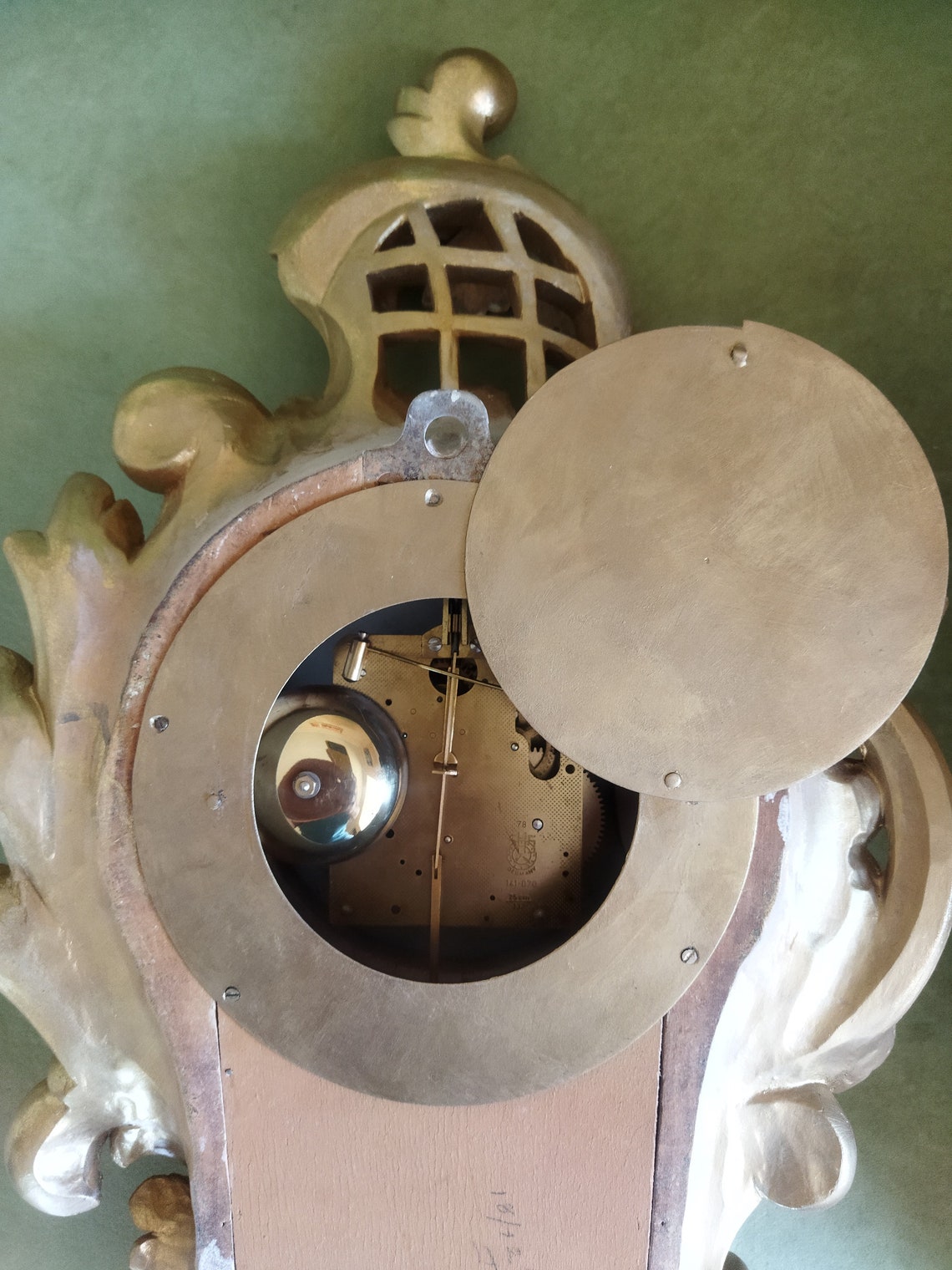 Pendulum Wall Clock Cartel Rococo Style wall Clock Cartel - Etsy