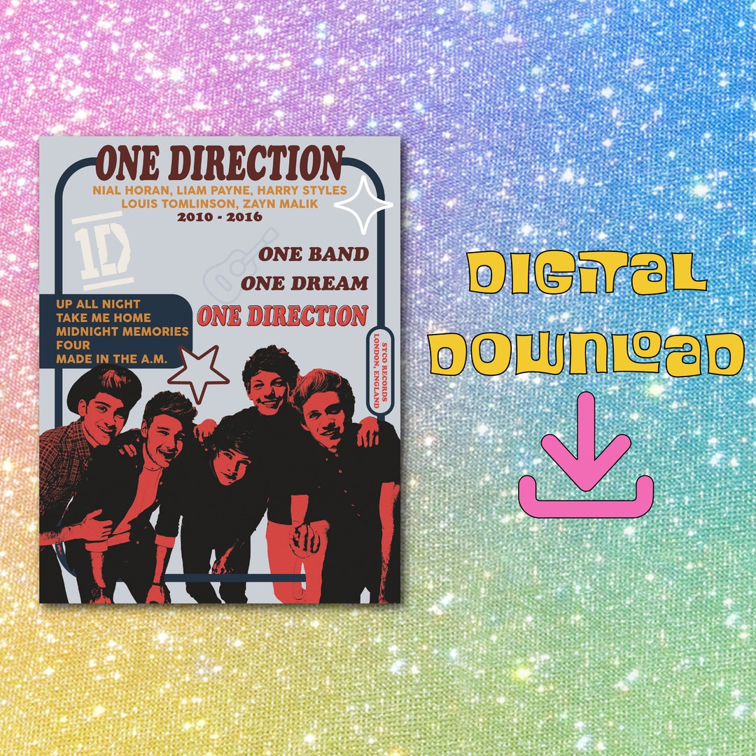 ONE DIRECTION *digital Download* | One Direction | Album Poster - Etsy