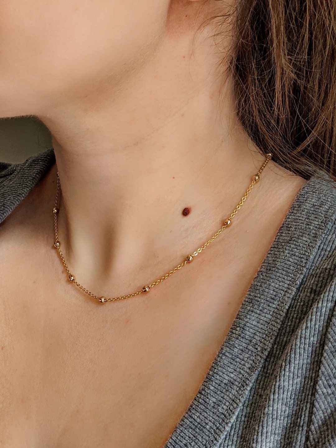 Satellite Chain Necklace | Layering Layer | Wedding Jewelry Jewellery ...