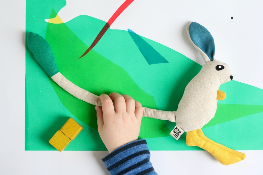 Ecofriendly Soft Toy Jerboa, Plushie, Organic Toy, Ecotoy, Baby Shower ...