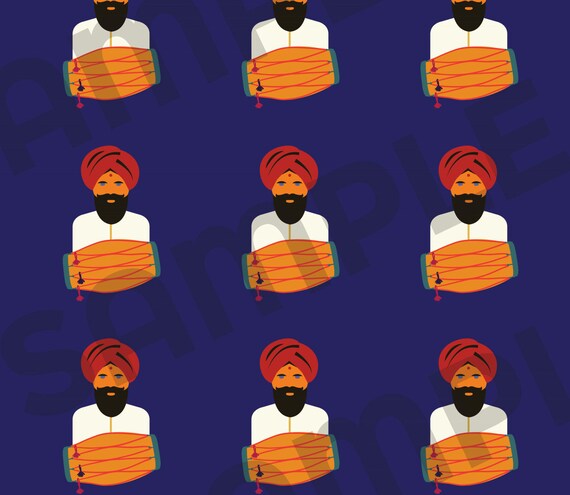 Dhol Gift wrapping paper Pack of 2 | Etsy