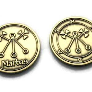MARBAS Margas Barbas Demon Sigil Ars Goetia King Solomon Coin Seal ...