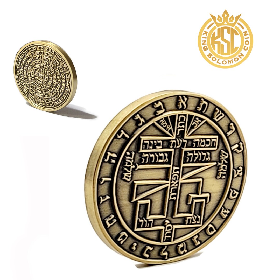 Tree of Life Kabbalah Coin – King Solomon Seal – 72 Names of God Amulet ...