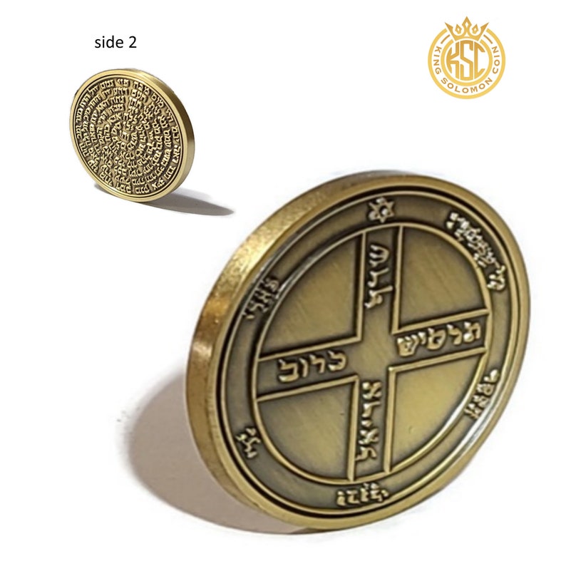 King Solomon Coin Necklace: 7 Jupiter Pentacles, 72 Names of God - Etsy