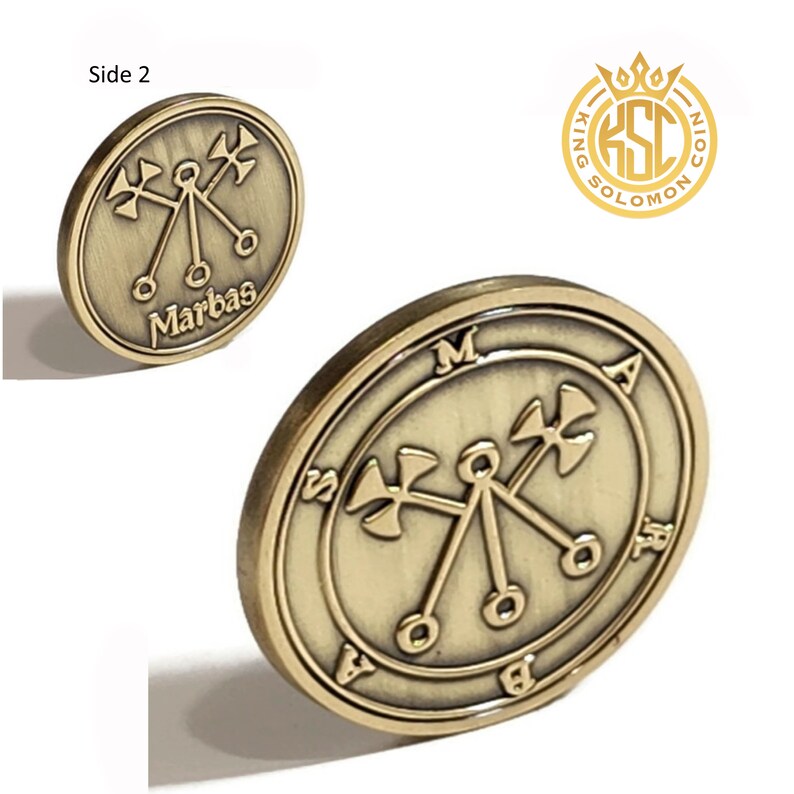 MARBAS Margas Barbas Demon Sigil Ars Goetia King Solomon Coin Seal ...