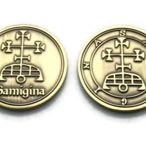 SAMIGINA Gamigin Gamygyn Demon Sigil Ars Goetia King Solomon Coin Seal ...