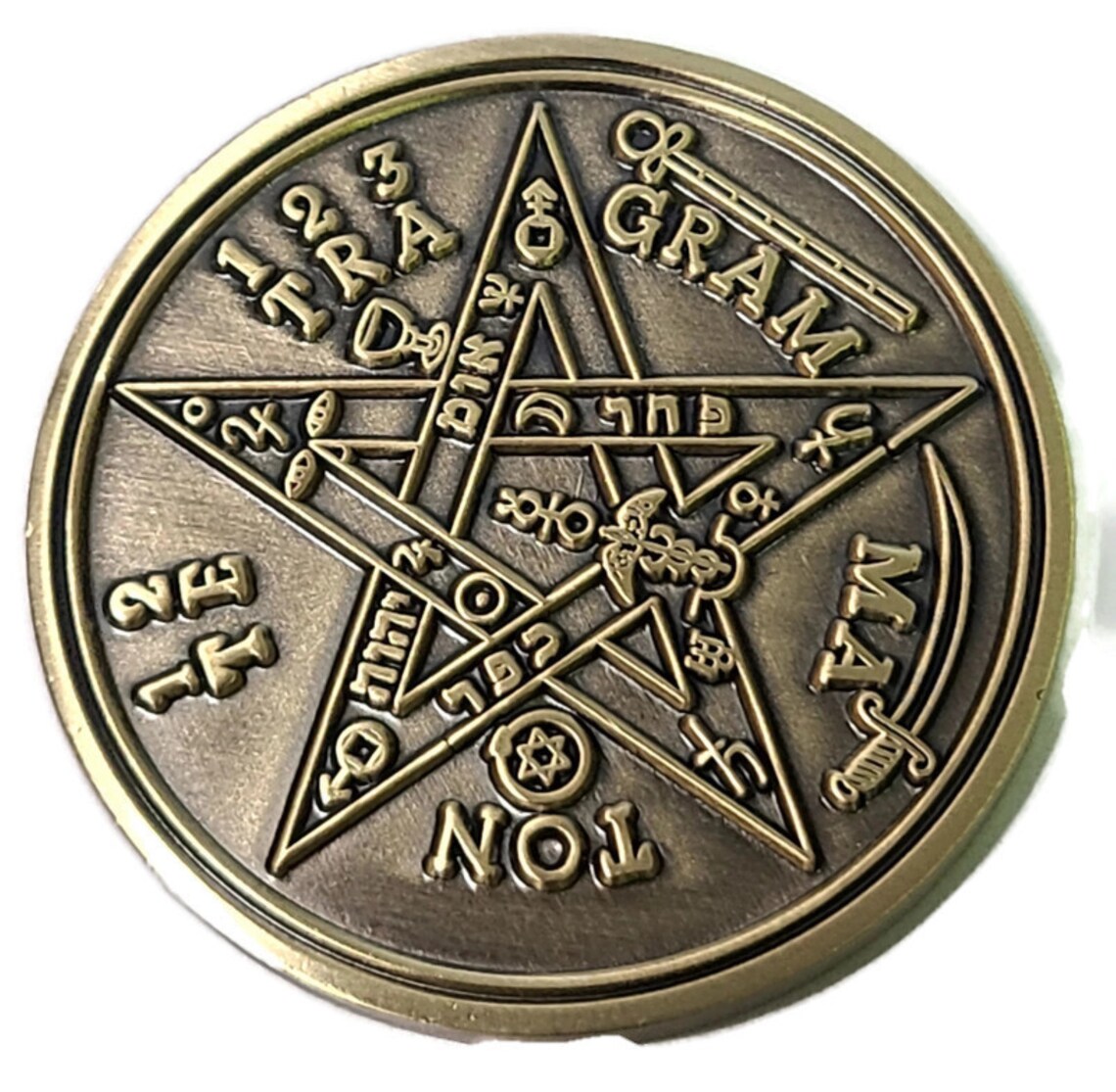 Tetragrammaton 72 Names of God Kabbalah King Solomon Coin - Etsy