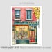 Book Store Art New York Bookshop Art Print of Watercolor Painting ...