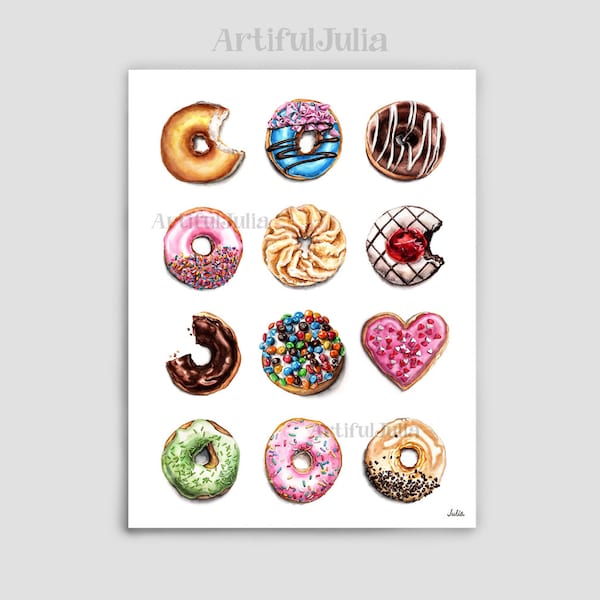 Donut Art - Etsy