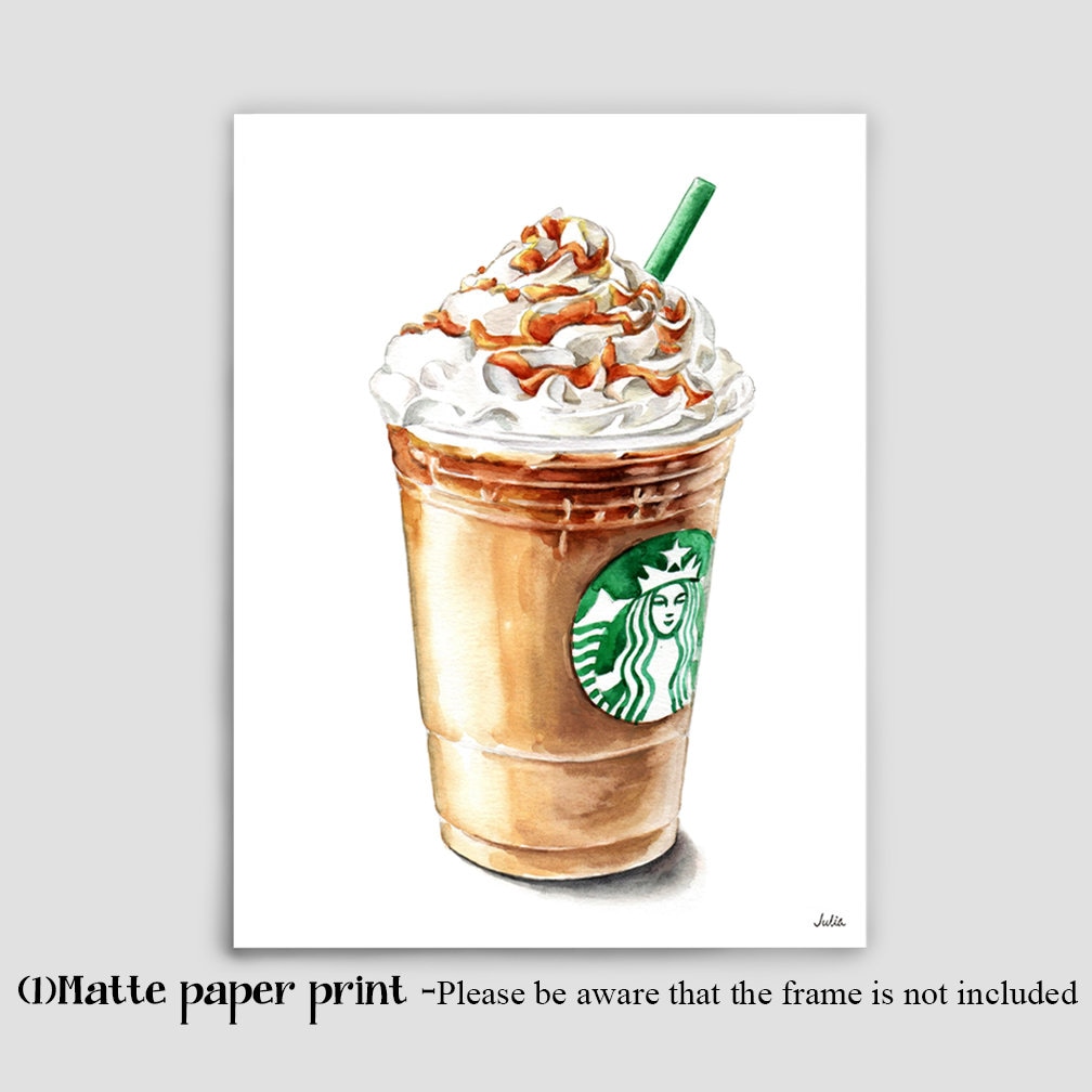 Coffee Artwork Starbucks Caramel Macchiato Coffee Poster Art - Etsy