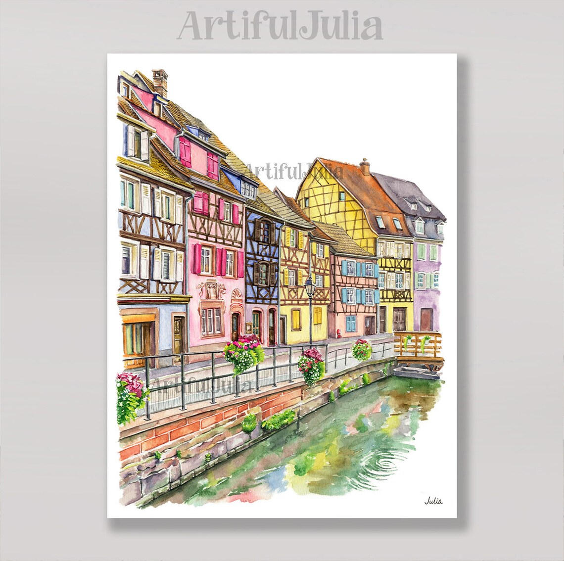 Colmar France Old Town Beautiful Village Art Print of My - Etsy