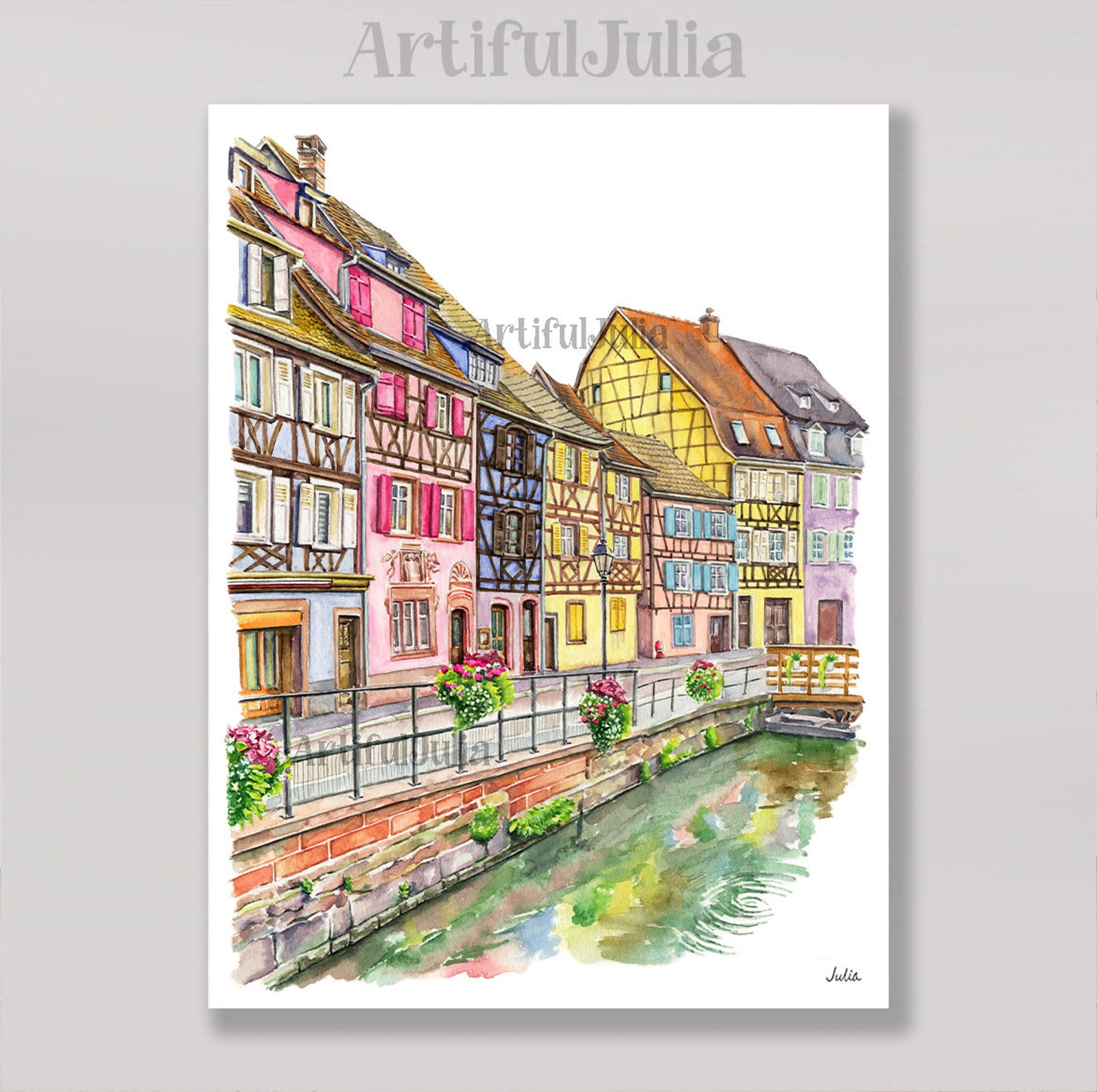 Colmar France Old Town Beautiful Village Art Print of My - Etsy