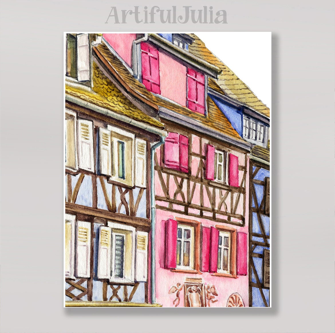 Colmar France Old Town Beautiful Village Art Print of My - Etsy