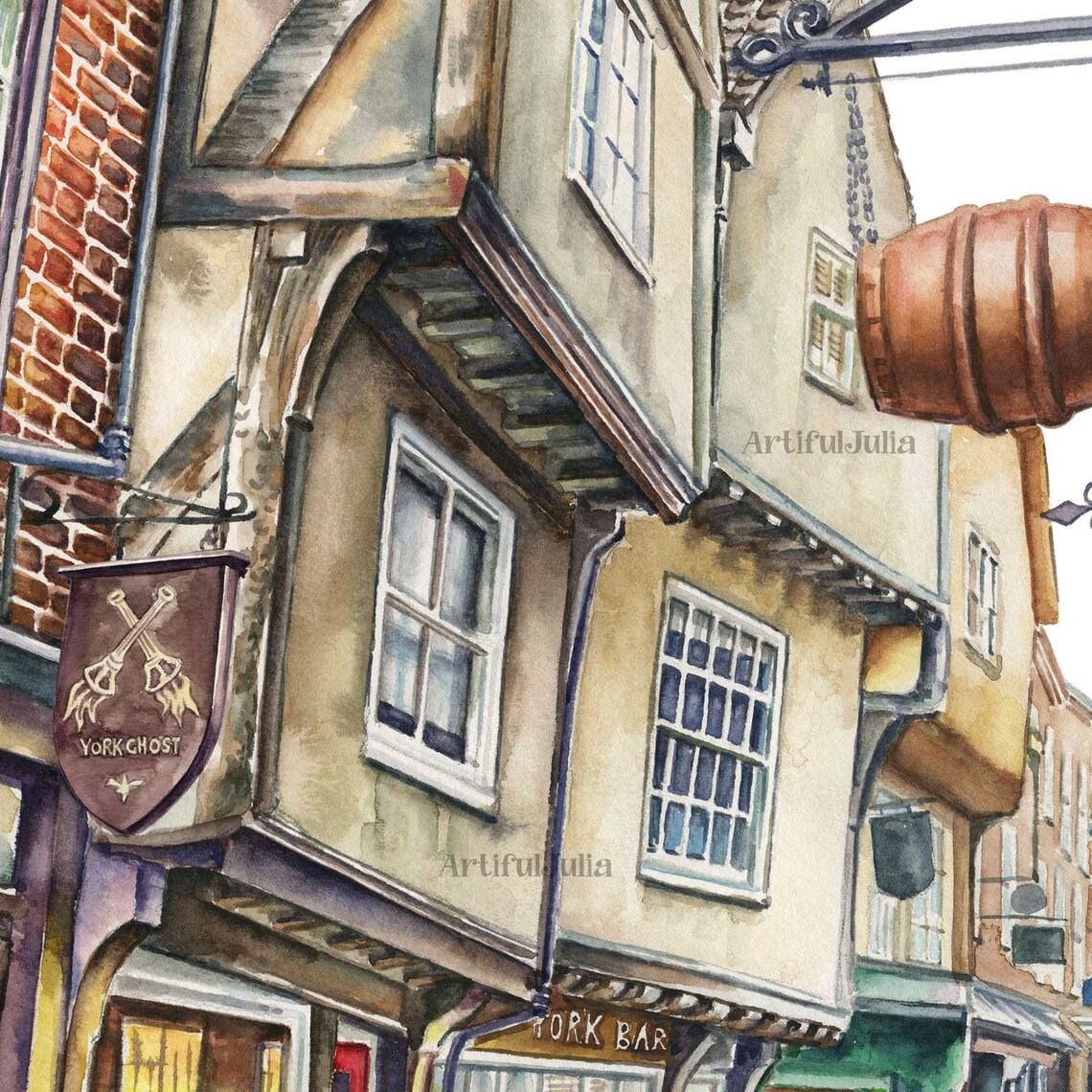 York Street Art Print the Shambles York in England the Most | Etsy
