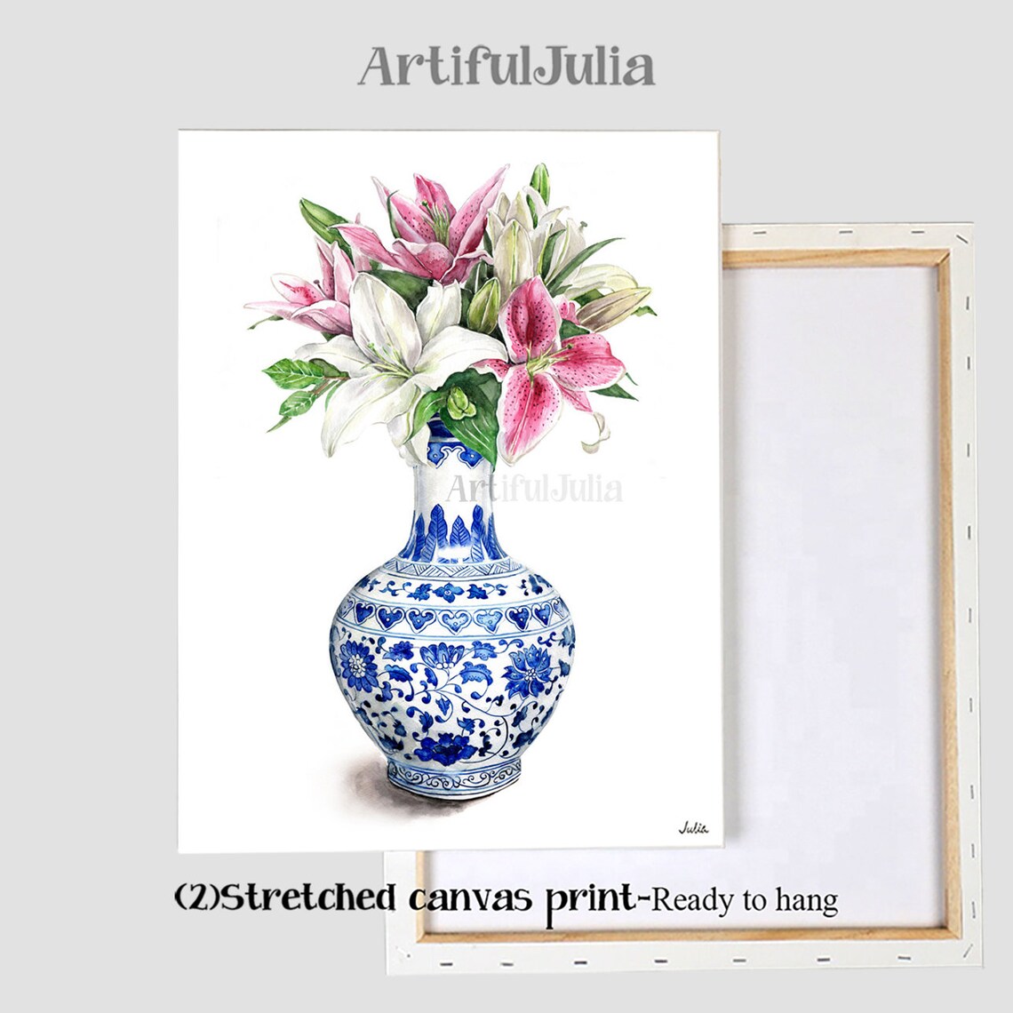 Lily Print Watercolor Lilies Painting Floral Art Floral Print | Etsy