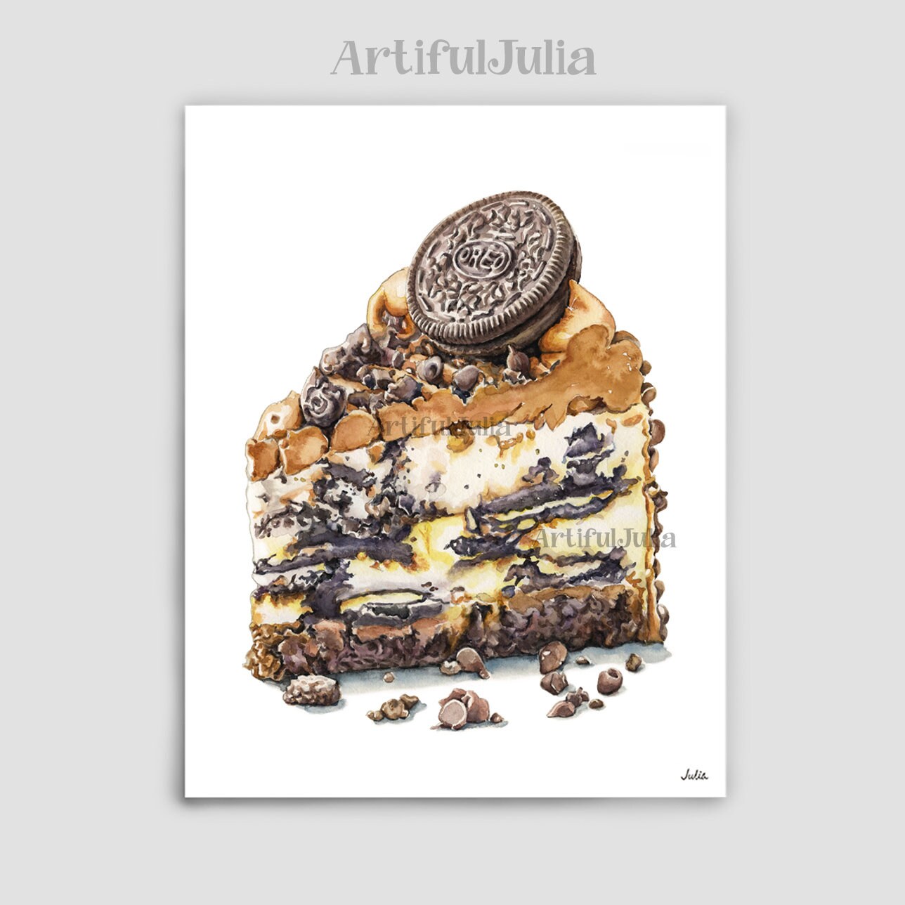 Cake Art Prints Baking Wall Art Cute Painting for Wall Food | Etsy