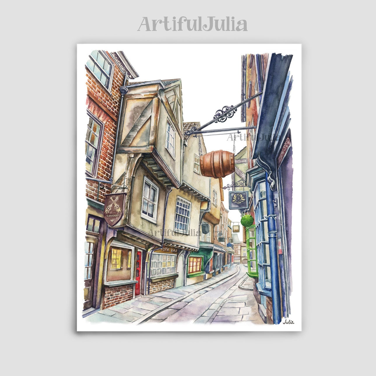 York Street Art Print the Shambles York in England the Most | Etsy