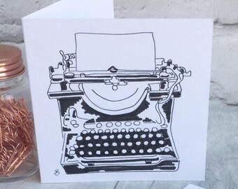 Typewriter card | Etsy