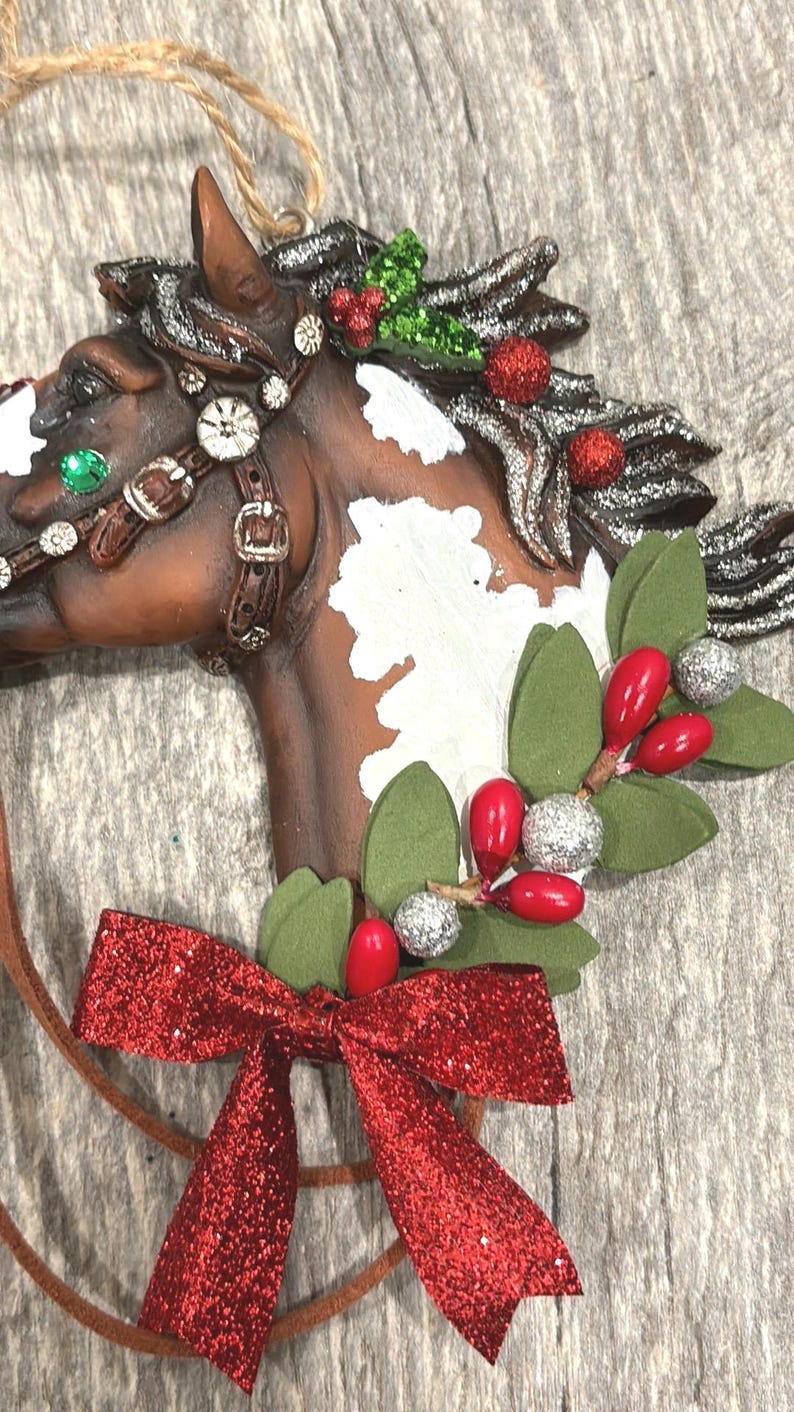 Holiday Horses: “ Christmas Eve ” Design. Decorated Christmas/ Holiday ...