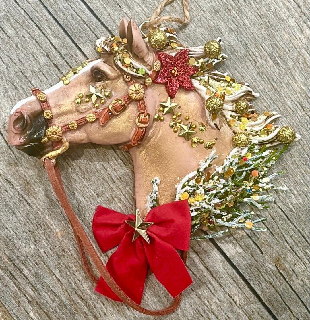 Holiday Horses: “the Christmas Star” Design. Decorated Christmas ...