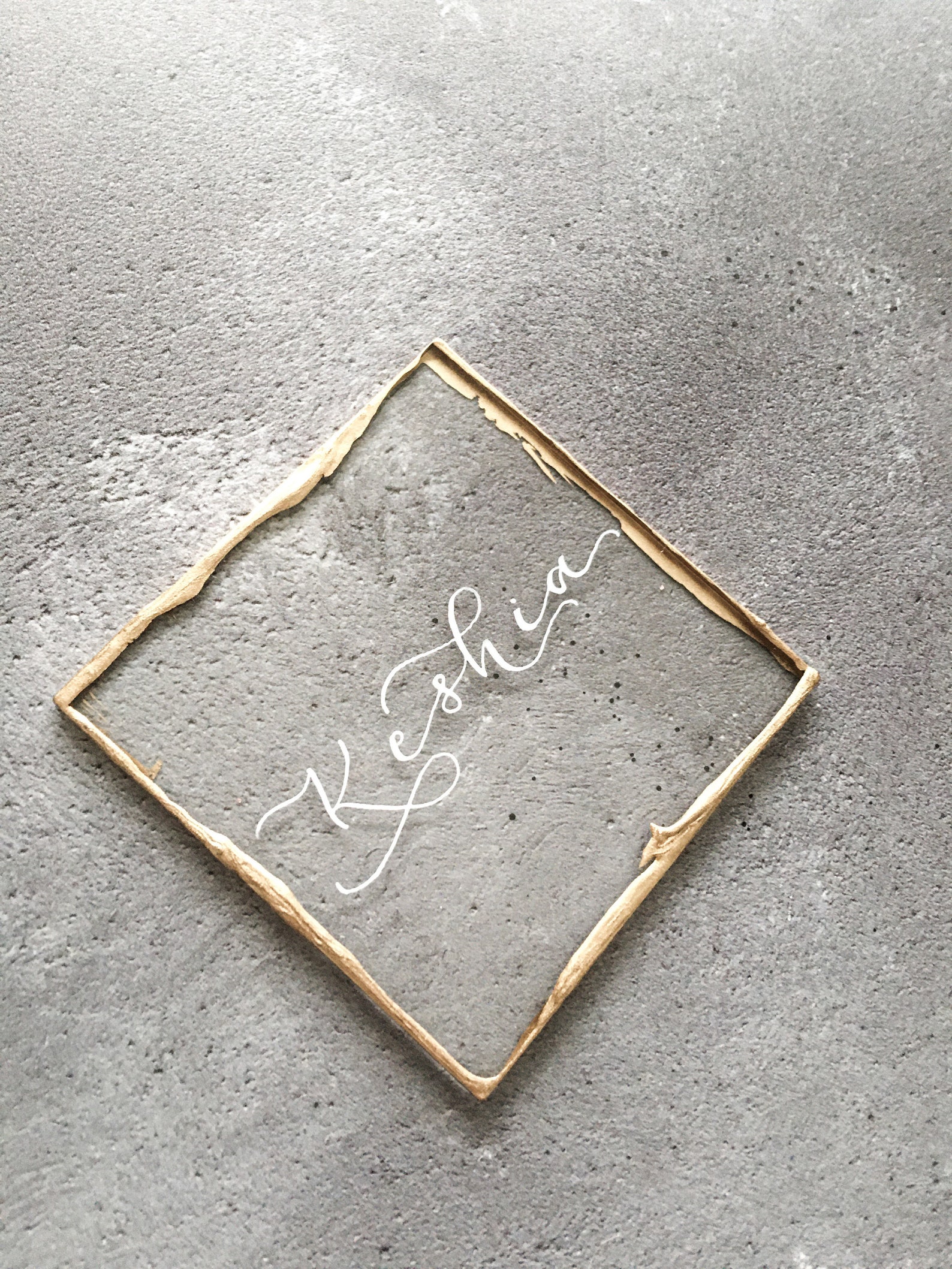 Rustic Glam Gold Edged Place Cards Perspex Place Names - Etsy