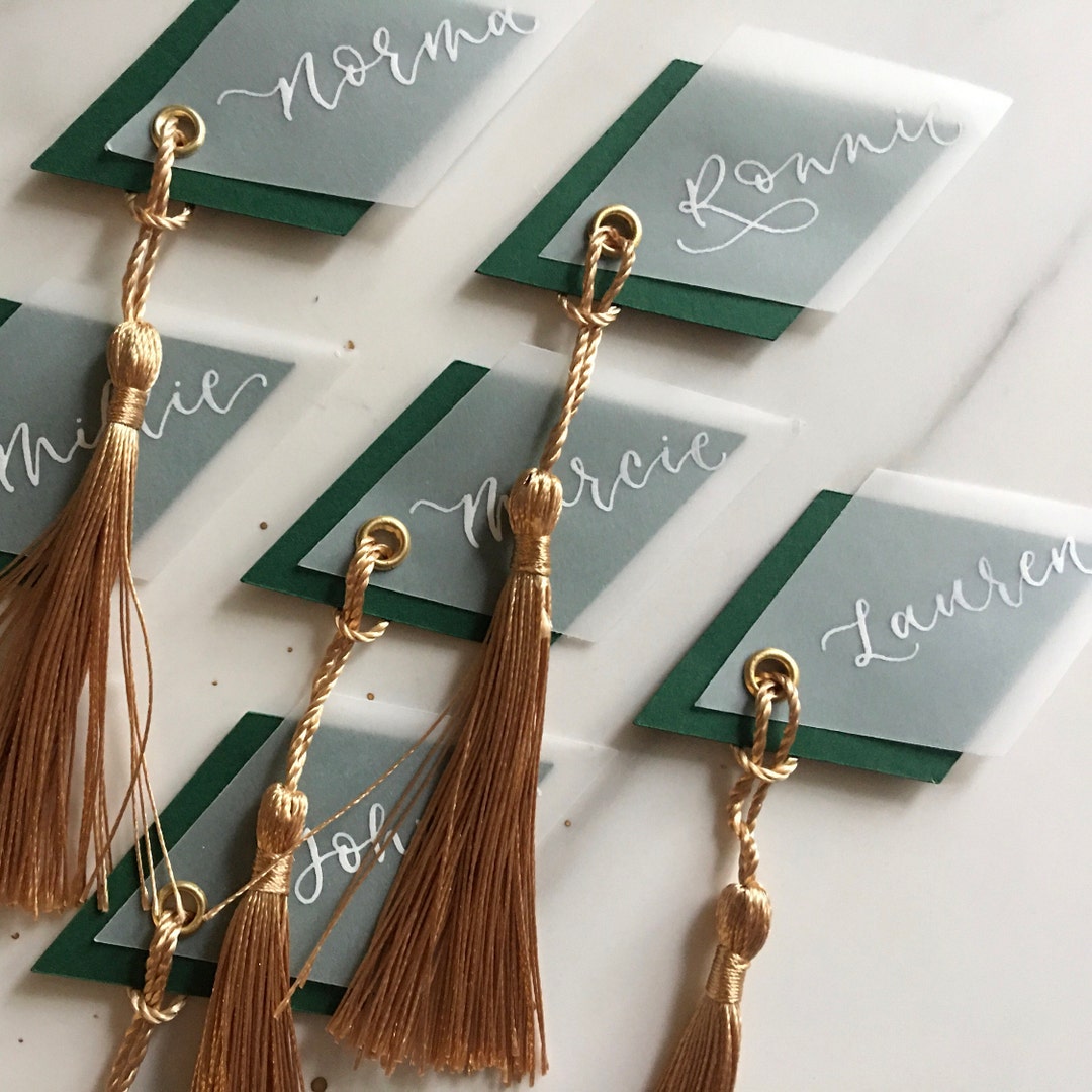 Wedding Place Cards Offset Diamond Name Tags Wedding - Etsy UK