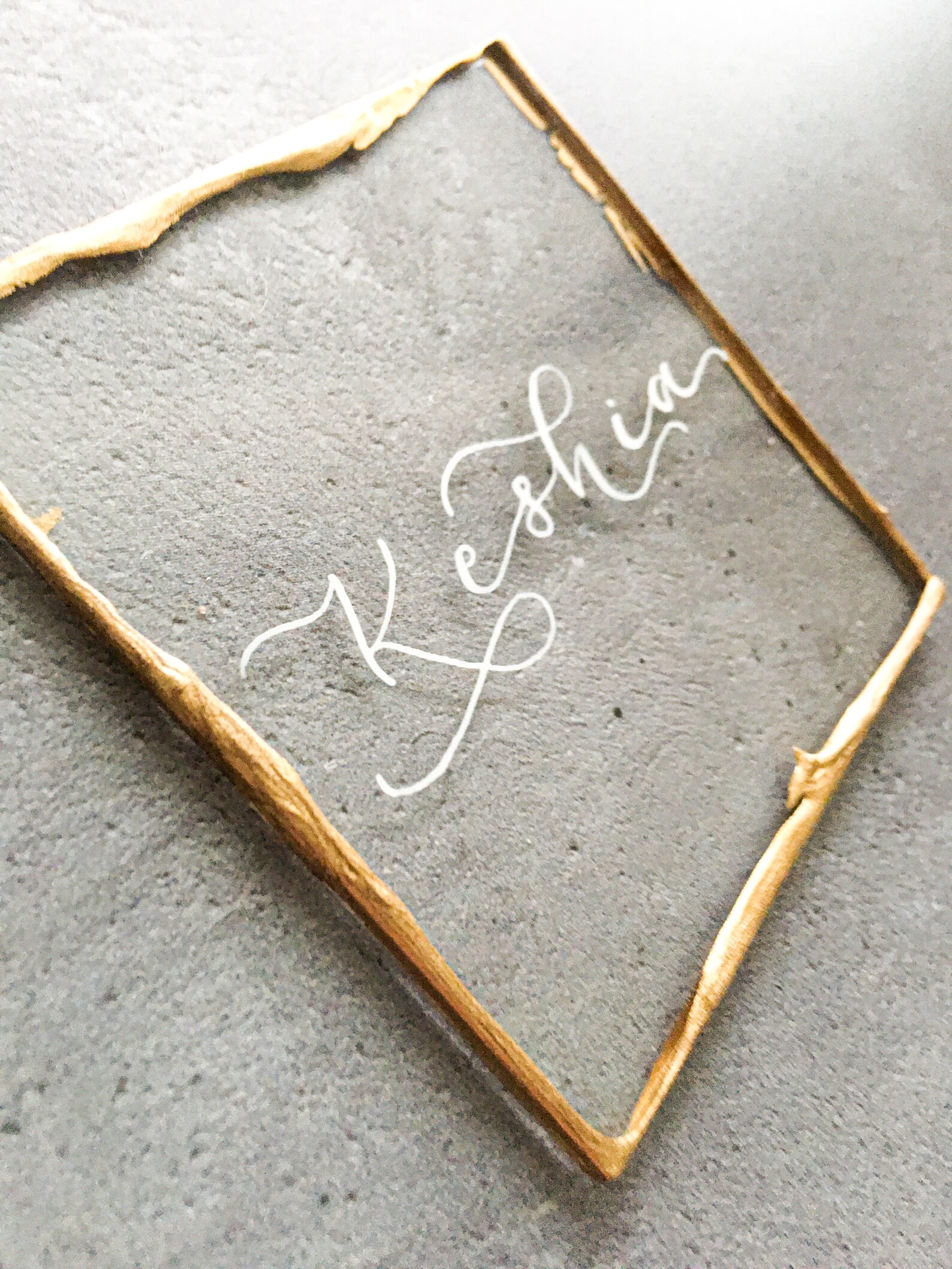 Rustic Glam Gold Edged Place Cards Perspex Place Names - Etsy