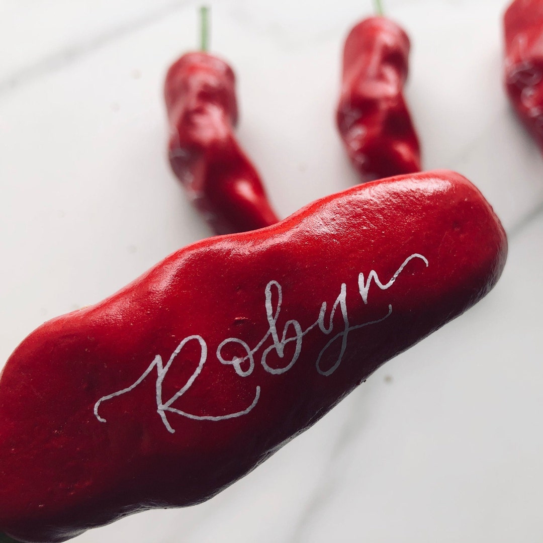 Fake Red Chilli Wedding Favours Alternative Calligraphy Place - Etsy