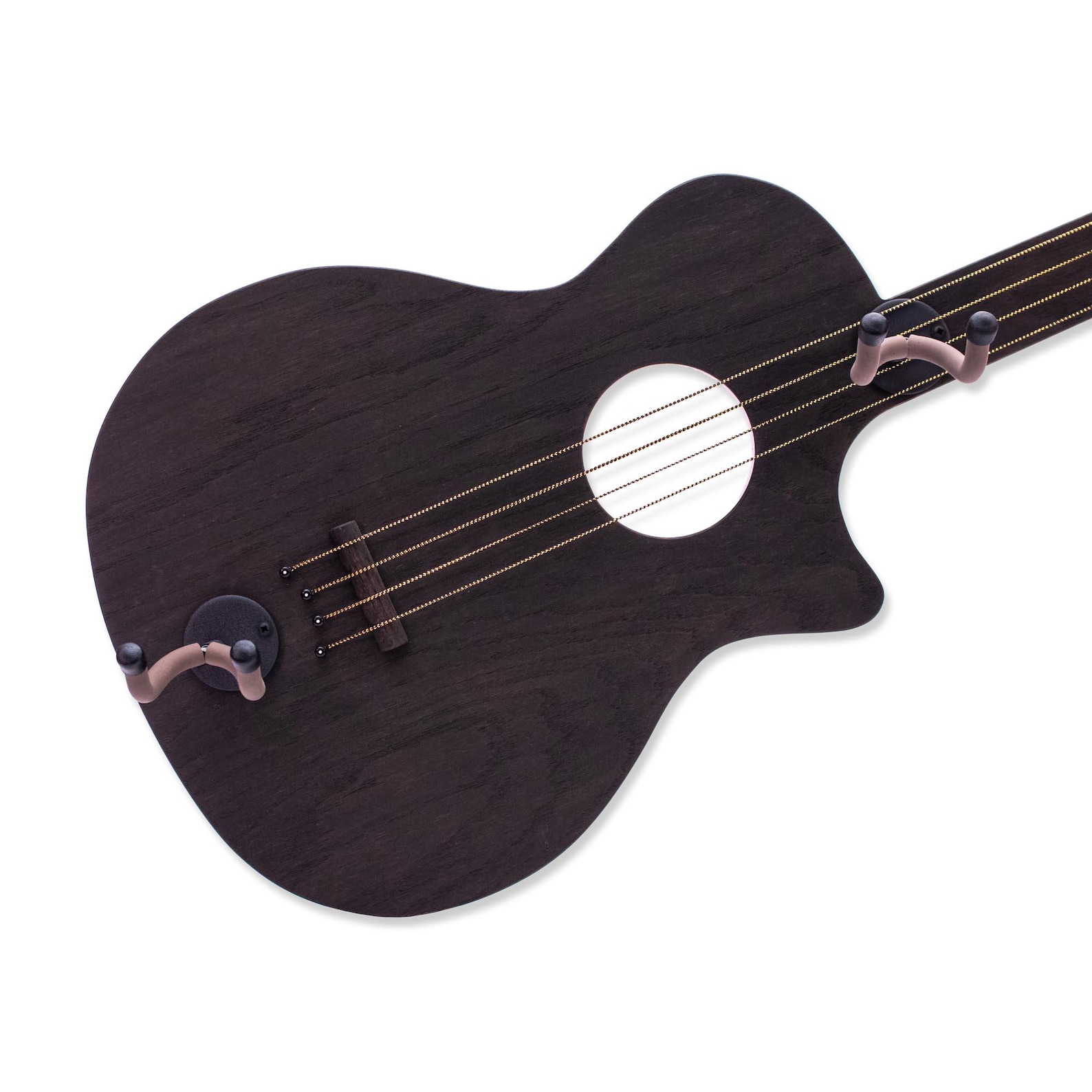 Wall-axe 3-hook Customizable Guitar Hanger: "blondie" (vintage Ebony ...