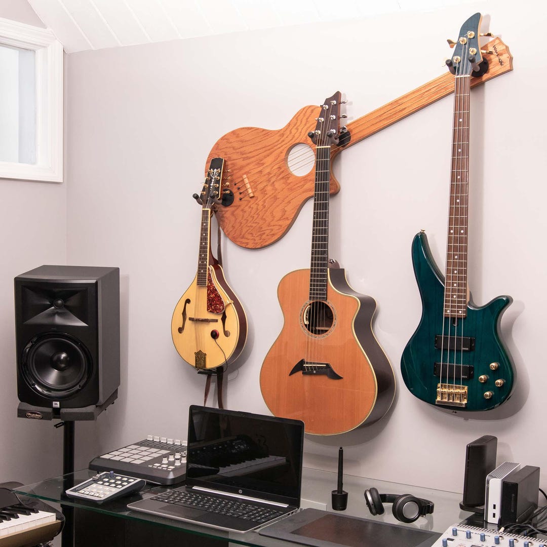 Wall-axe 3-hook Customizable Guitar Hanger: "blondie" (aussie Flame) - Etsy